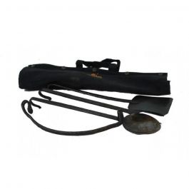 Kadai Set of3 Hand Forged Utensils with Cotton Wrap